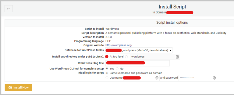 Install WordPress in Virtualmin in 3 easy steps – Adnan Halilovic Blog