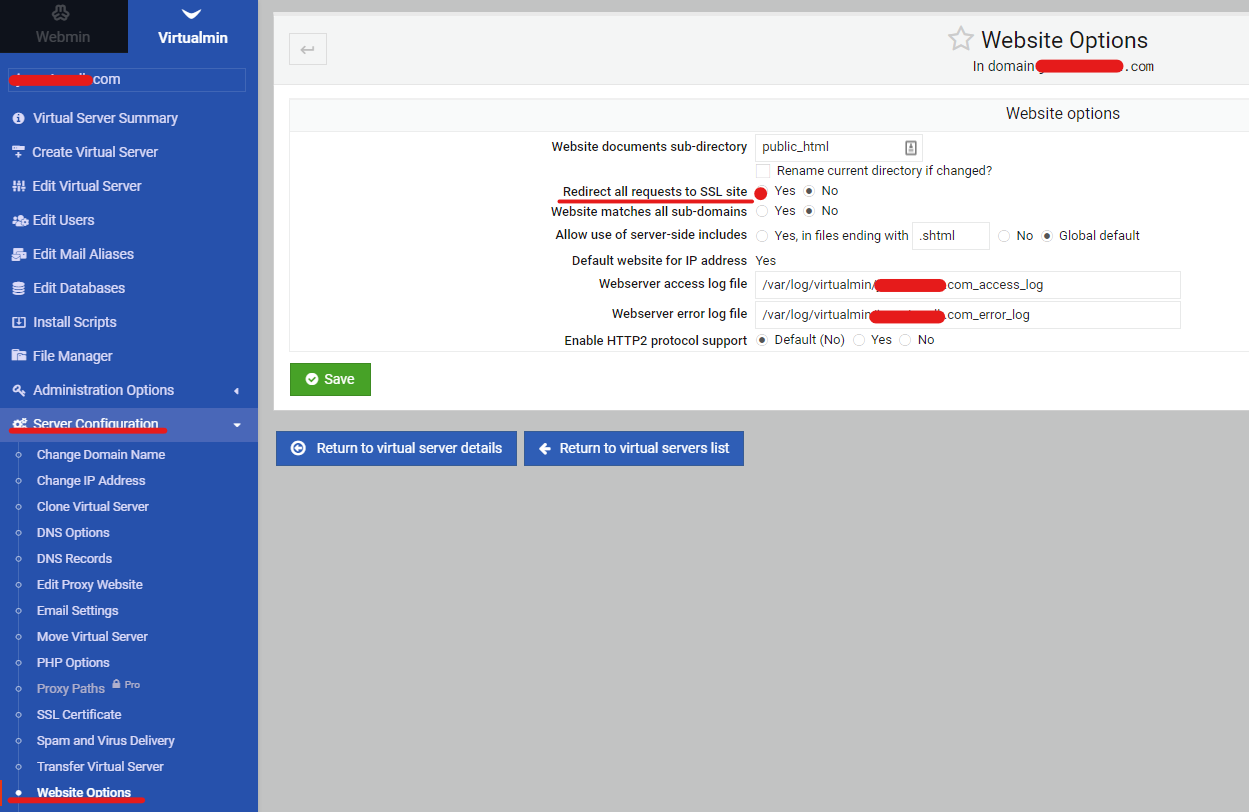 Add SSL to Virtualmin Website – Adnan Halilovic Blog